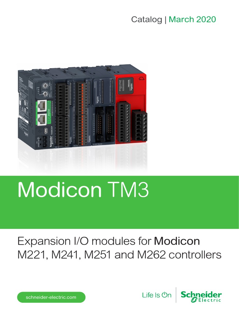 Catalog Modicon TM3 Expansion IO Modules For Modicon M221 M241 M251 and M262 PLC | PDF ...