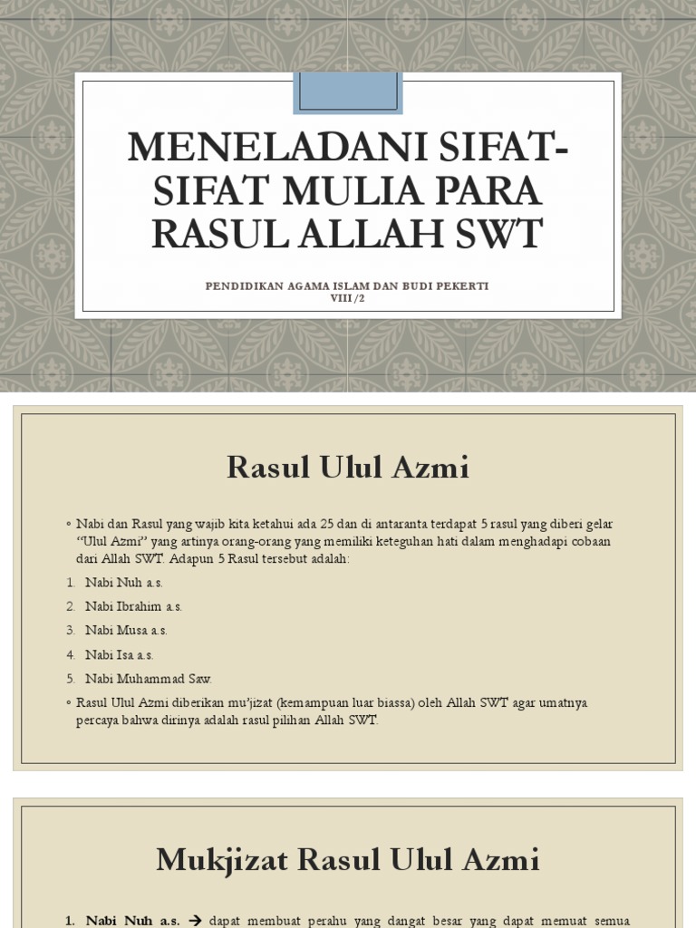 Rasul Ulul Azmi | PDF
