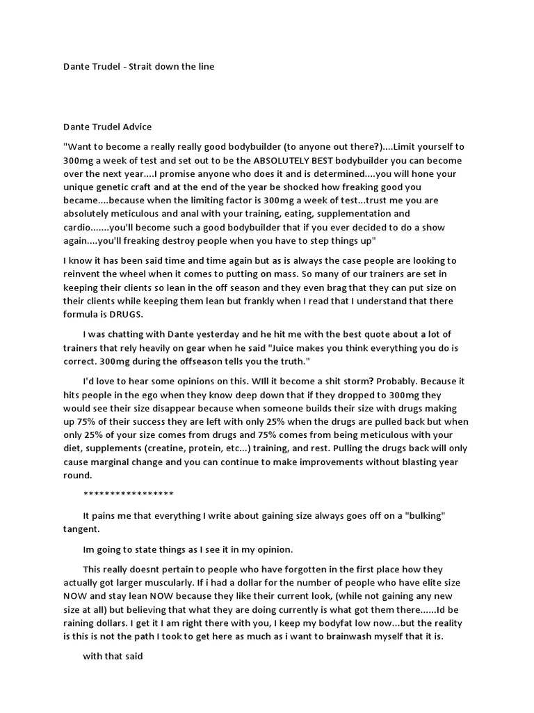 Dante Trudel - Strait Down The Line | PDF | Determinants Of Health ...