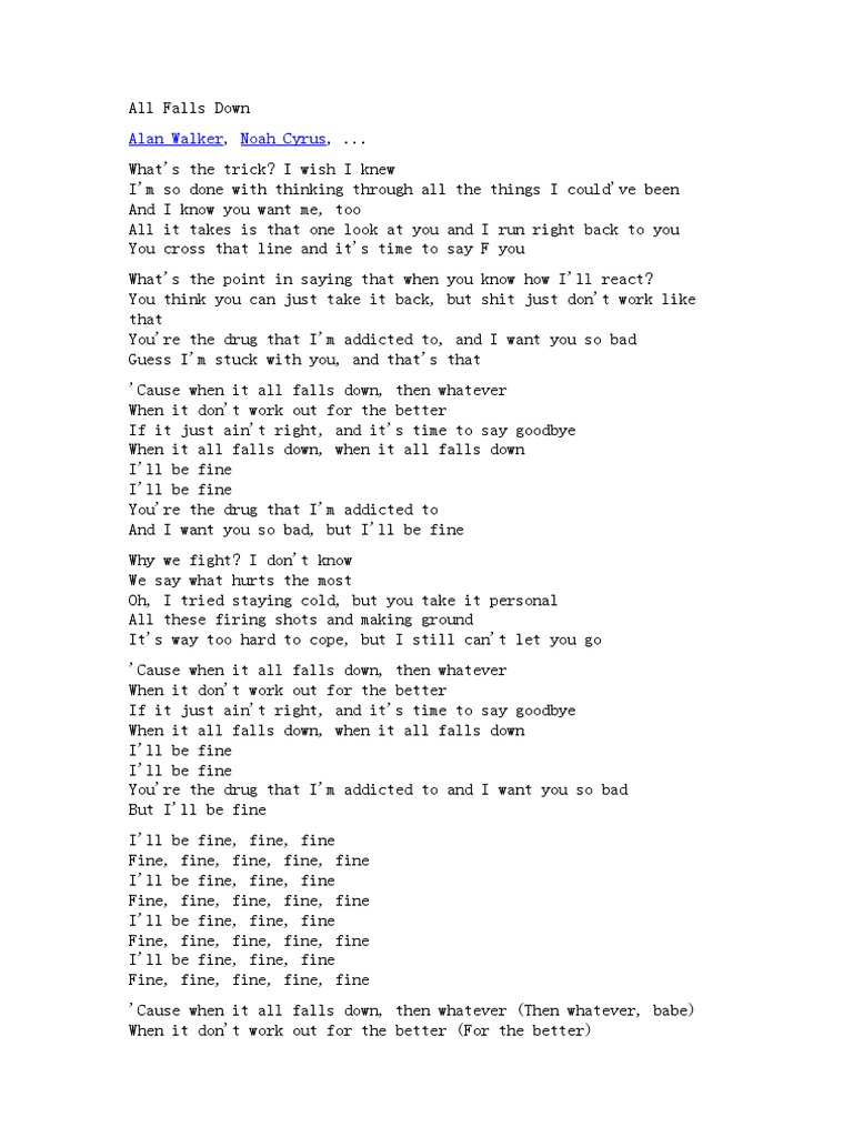 All Falls Down | PDF