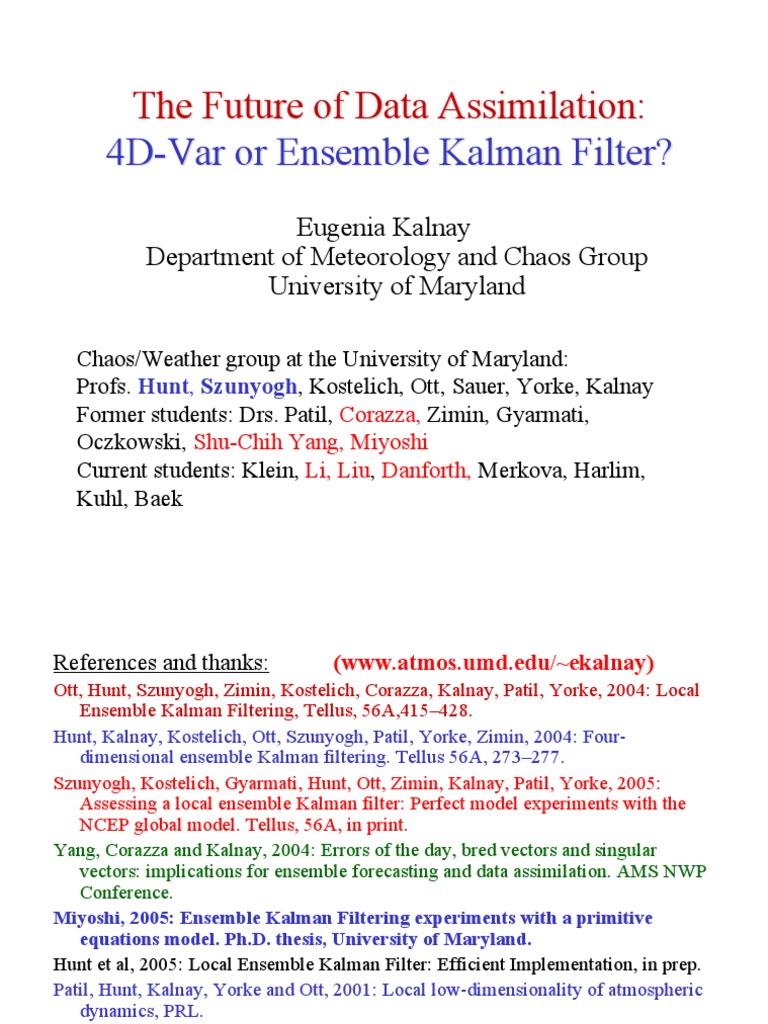 4dvar or EnKF Kalnay | PDF | Estimation Theory | Computational Science