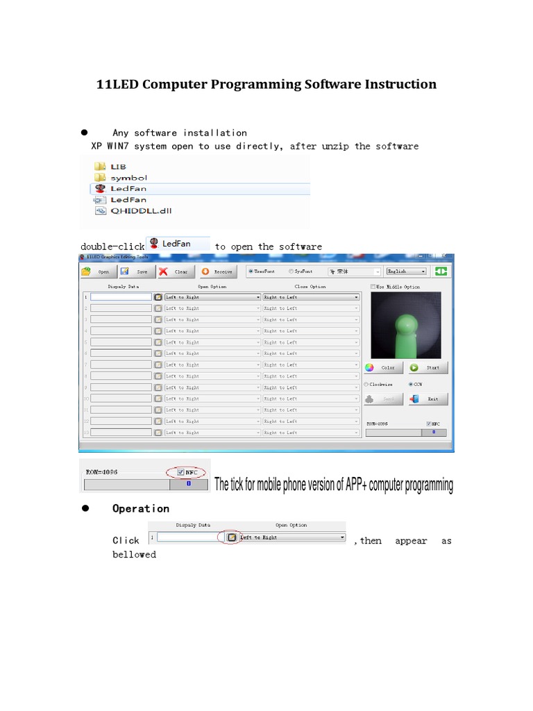 11LED Computer Programming Software Instruction | PDF