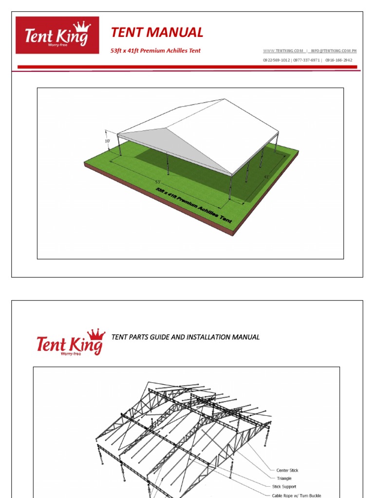 Tent Parts Guide and Installation Manual | PDF | Tent | Polyvinyl Chloride