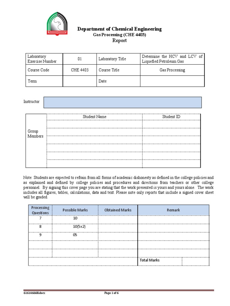HCV and LCV Measurement of LPG | PDF | Gases | Liquefied Petroleum Gas