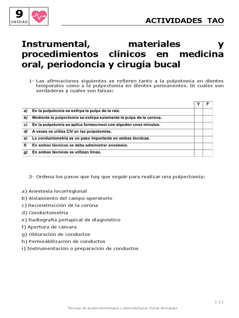 Actividades Tema 9 | PDF | Especialidades Medicas | Causas de la muerte