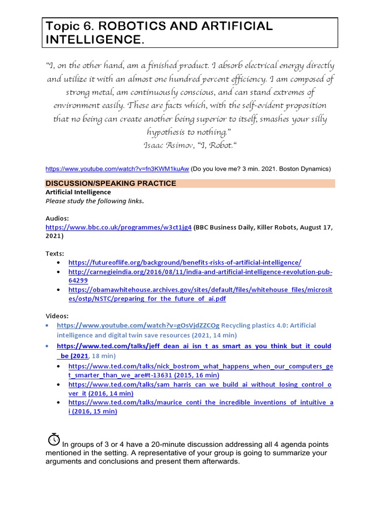 Chapter 6 Robotics And Ai Pdf Robotics Robot