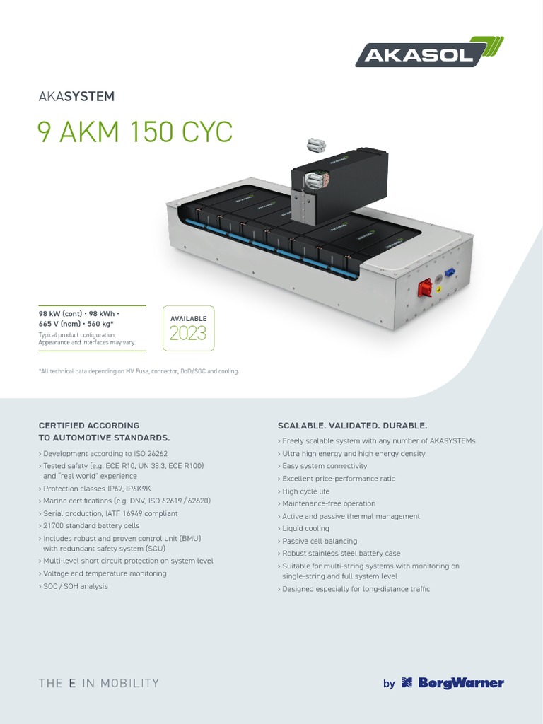 AK Datenblatt AKASystem 9-AKM-150 CYC EN | PDF | Lithium Ion Battery | Physical Quantities