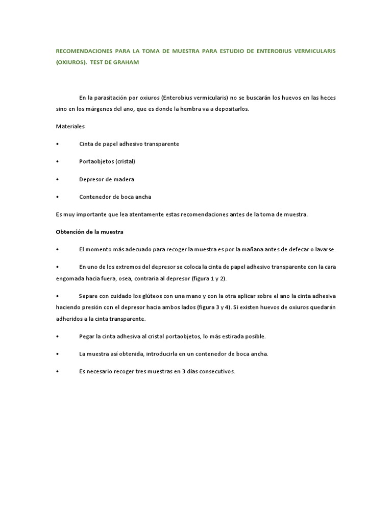 Instrucciones para Test de Graham | PDF
