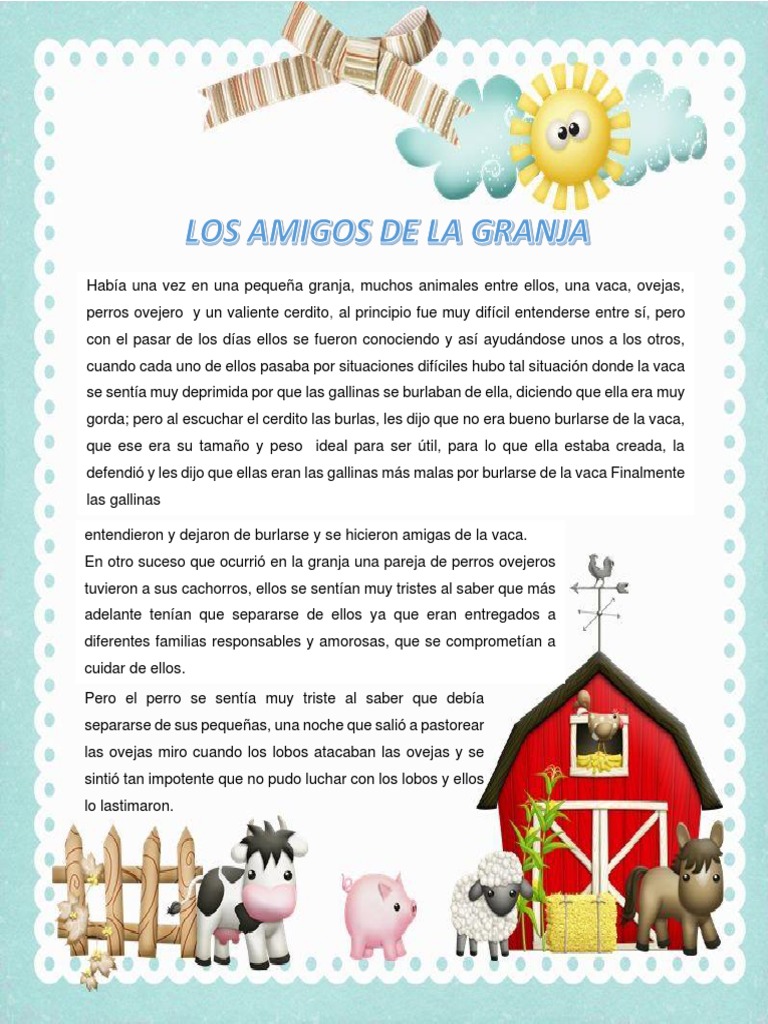 Cuento Los Amigos de La Granja MF | PDF