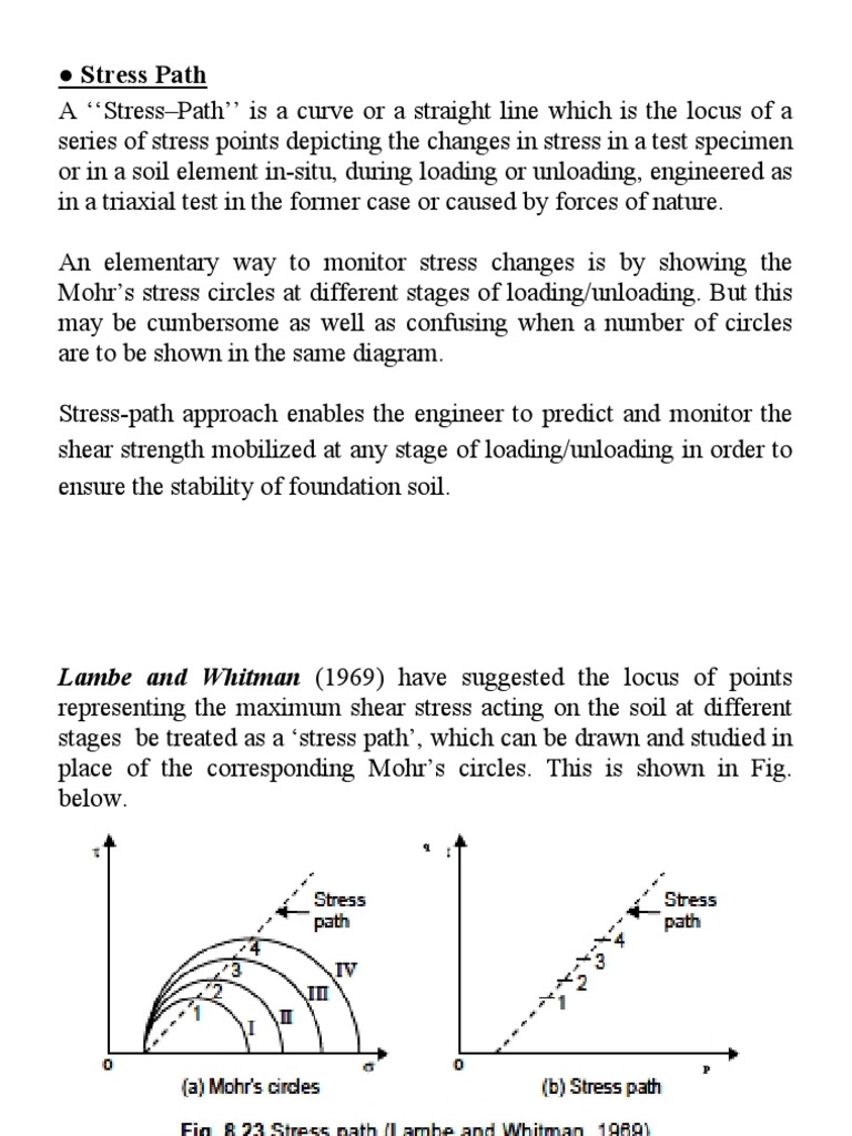 Stress Path Approach: Monitoring Changes in Stress During Loading and ...