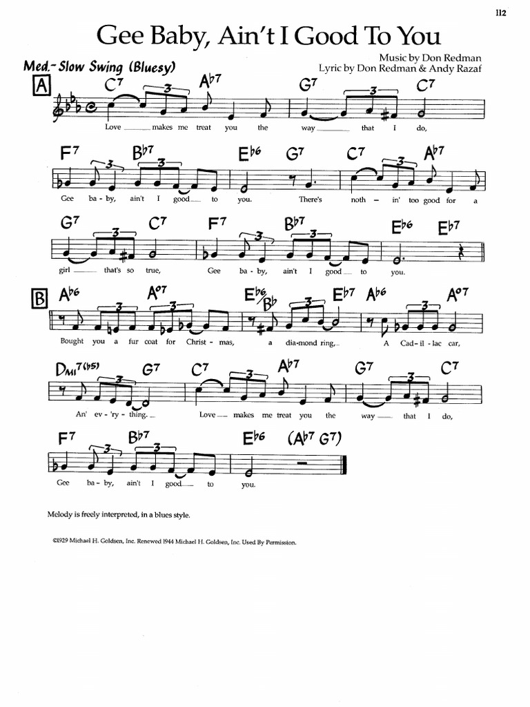 Gee Baby Aint I Good To You - Redman | PDF