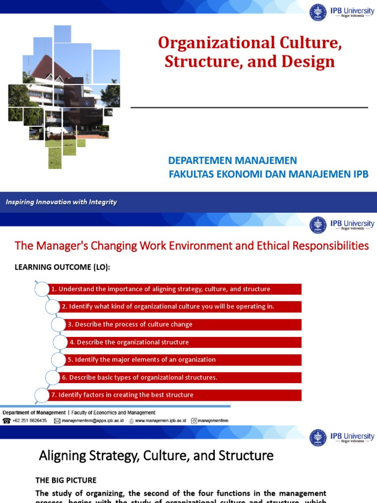 Sesi 6. Organizational Culture, Structure, and Design | PDF ...