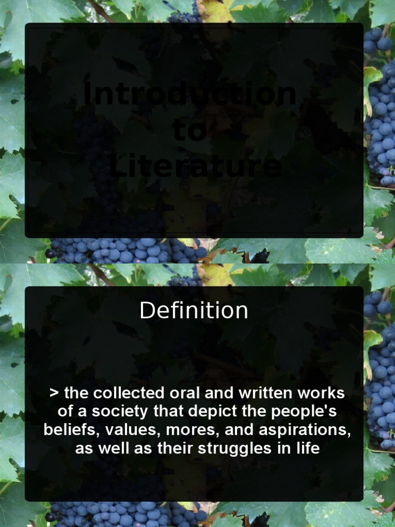 Intro To Literature | PDF | Fairy Tales | Narrative