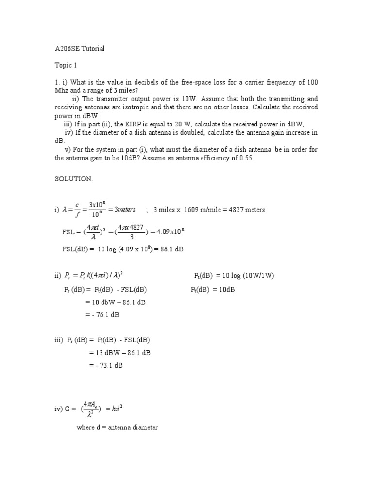 Communication Tutorial | PDF | Signal To Noise Ratio | Sampling (Signal ...