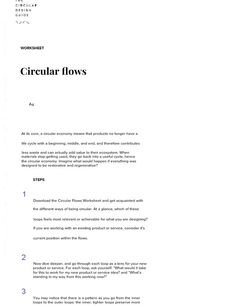 Circular Design - Ideo Worksheets | PDF | Recycling | Materials