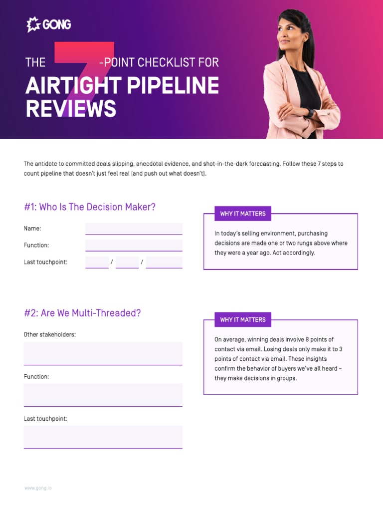 The 7 Point Checklist For Airtight Pipeline Reviews | Download Free PDF ...