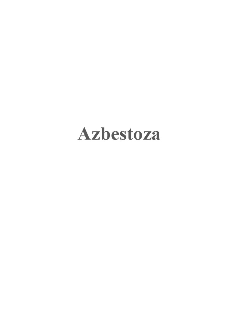 AZBESTOZA | PDF