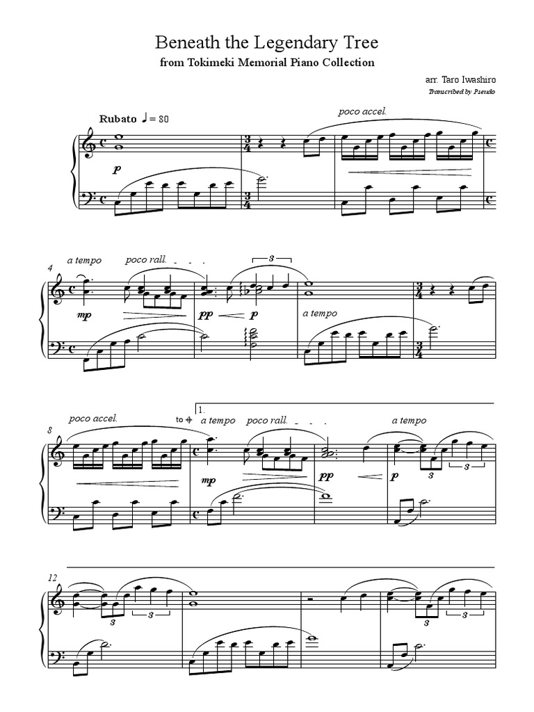 Beneath the Legendary Tree Sheet Music | PDF | Musical Forms | Elements ...