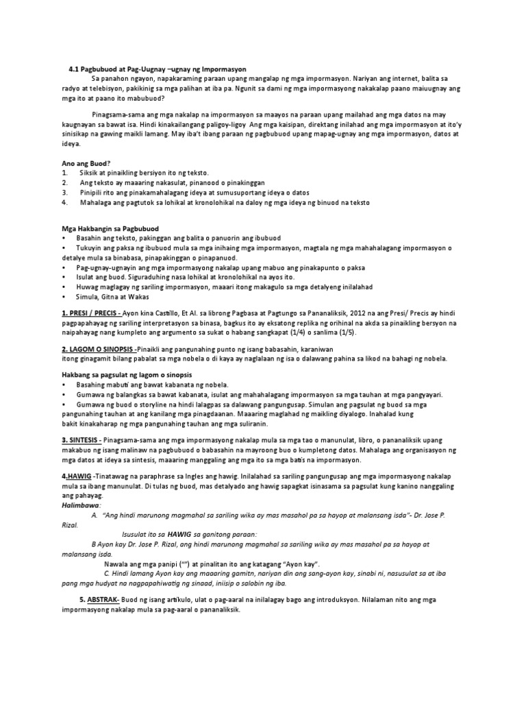 Komfil Week 4 Lesson | PDF