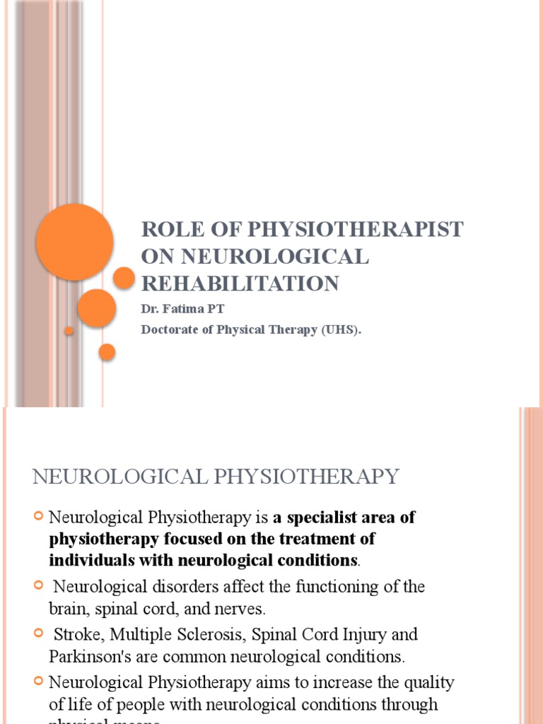 Role of Physio in Neurological Disorders. | Download Free PDF | Physical Therapy | Neurology