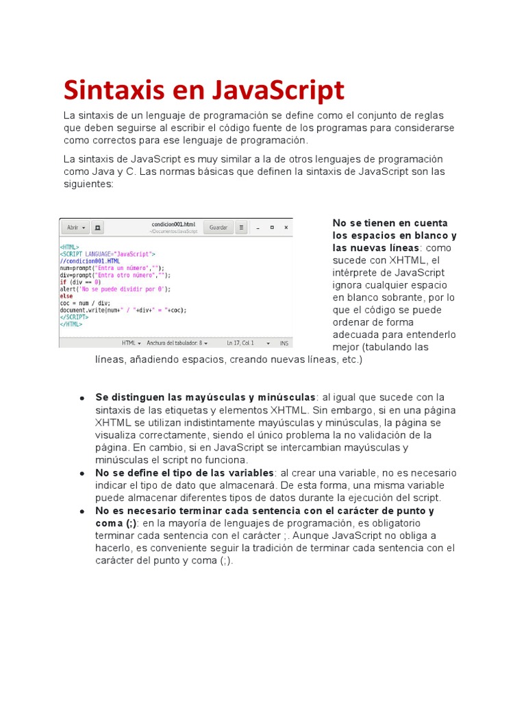 Sintaxis en Java | PDF | Script Java | Lenguaje de programación Sintaxis en Java | PDF | Script Java | Lenguaje de programación
