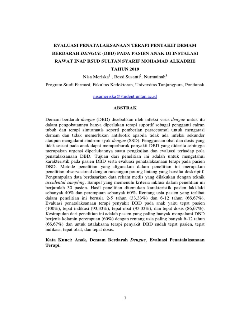 Mengetahui Penatalaksanaan DBD | PDF