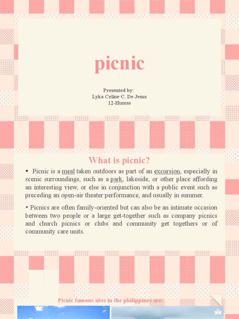 PICNIC | PDF | Picnic | Leisure