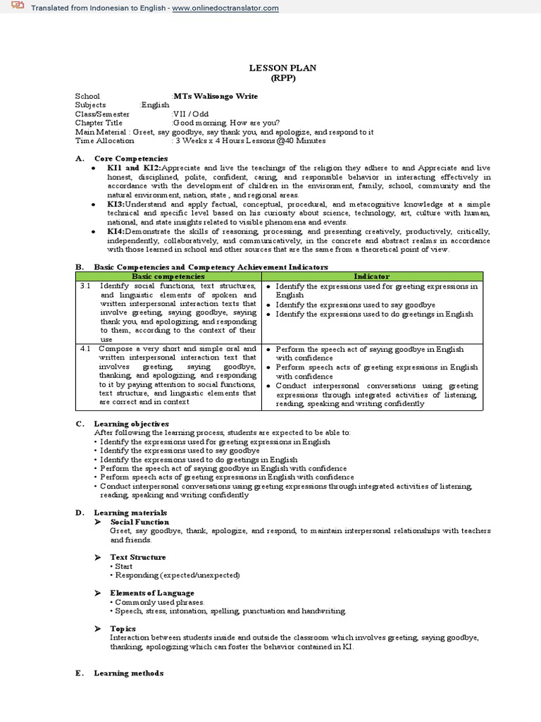 RPP 1.id - en | PDF | Educational Assessment | Question RPP 1.id - en | PDF | Educational Assessment | Question
