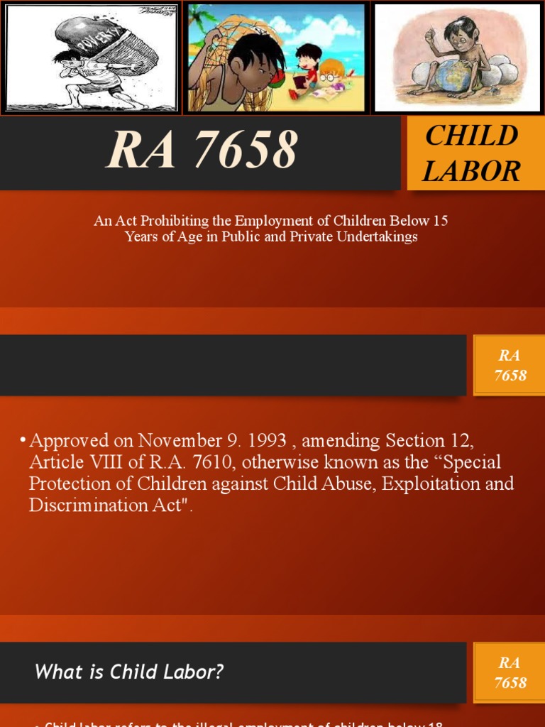 Ra 7658 | PDF | Child Labour | Employment