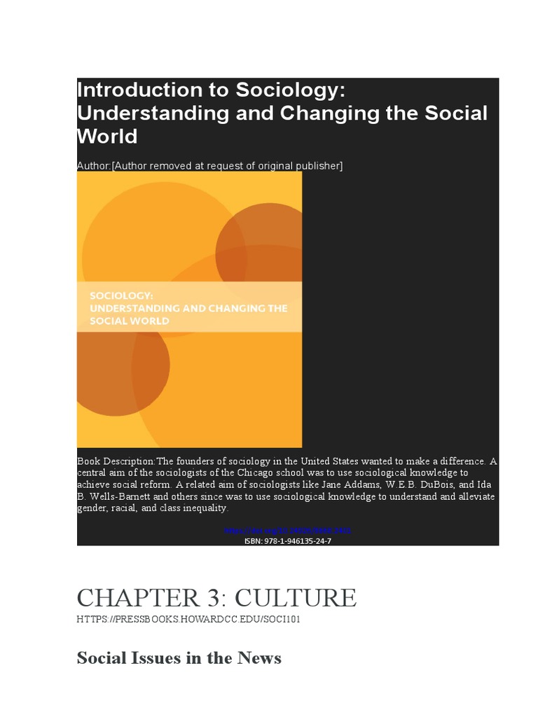 Introduction To Sociology (Chapter 3, Culture) | PDF | Family | Symbols