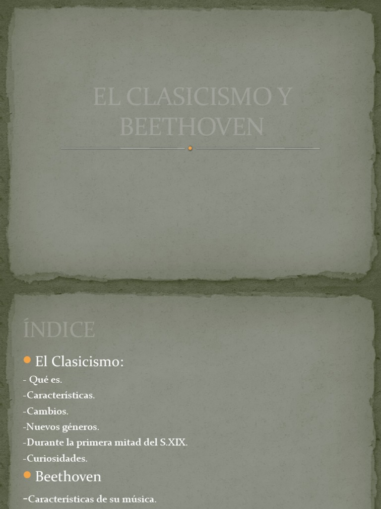 El Clasicismo y Beethoven | PDF | Periodo Clásico (Música) | Ludwig Van Beethoven