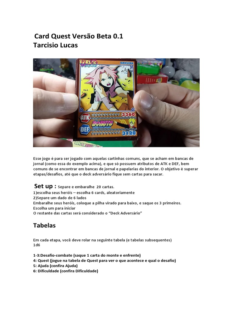 Card Quest Versão Beta 4 | PDF