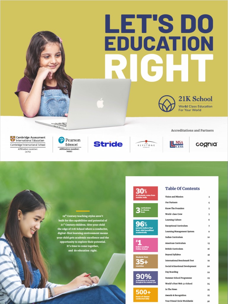 21K School: Transforming Online Education | PDF | Educational Stages ...