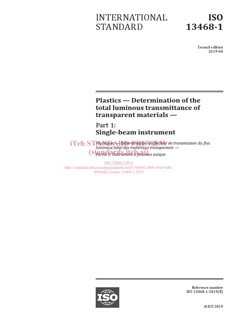 Iso 13468 1 2019 | PDF | Accuracy And Precision | International ...