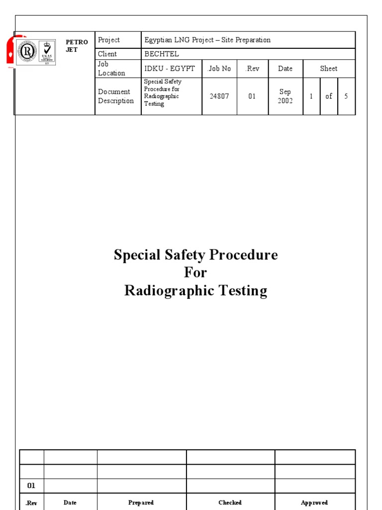 Safety Procedure For Radio Graphic Testing | PDF | Gamma Ray | Nature