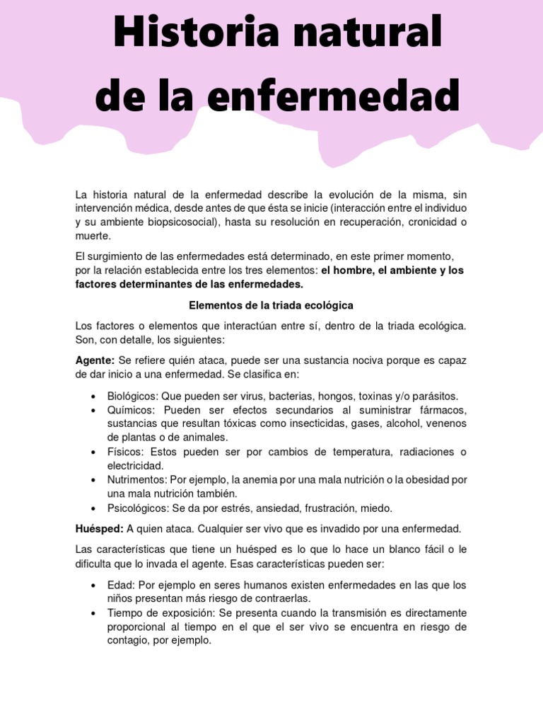 La Historia Natural de La Enfermedad | PDF | Población | Especialidades Medicas