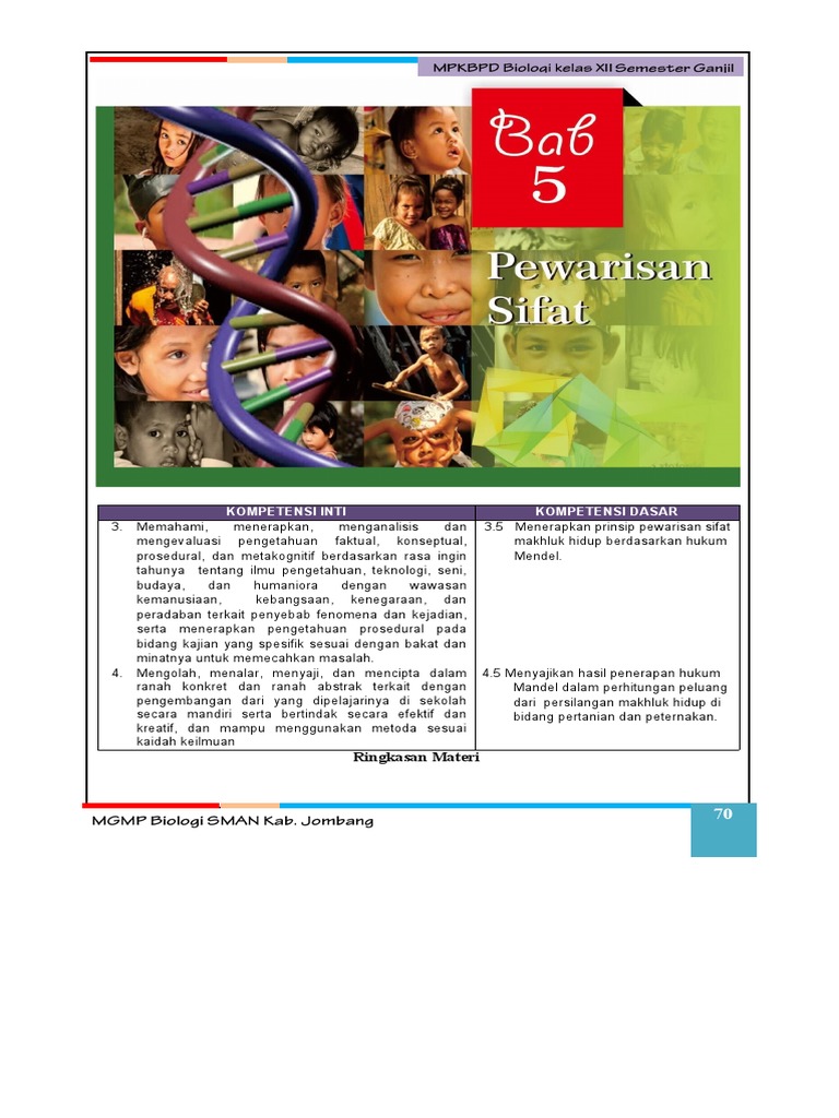 Bab 5 Pewarisan Sifat Hukum Mendel (59-68) | PDF Bab 5 Pewarisan Sifat Hukum Mendel (59-68) | PDF