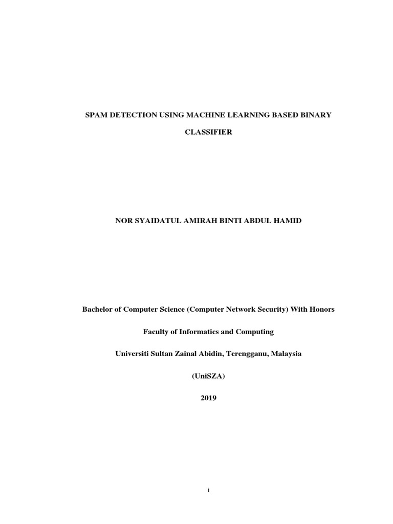 Real Time Spam Detection | PDF | Machine Learning | Statistical ...