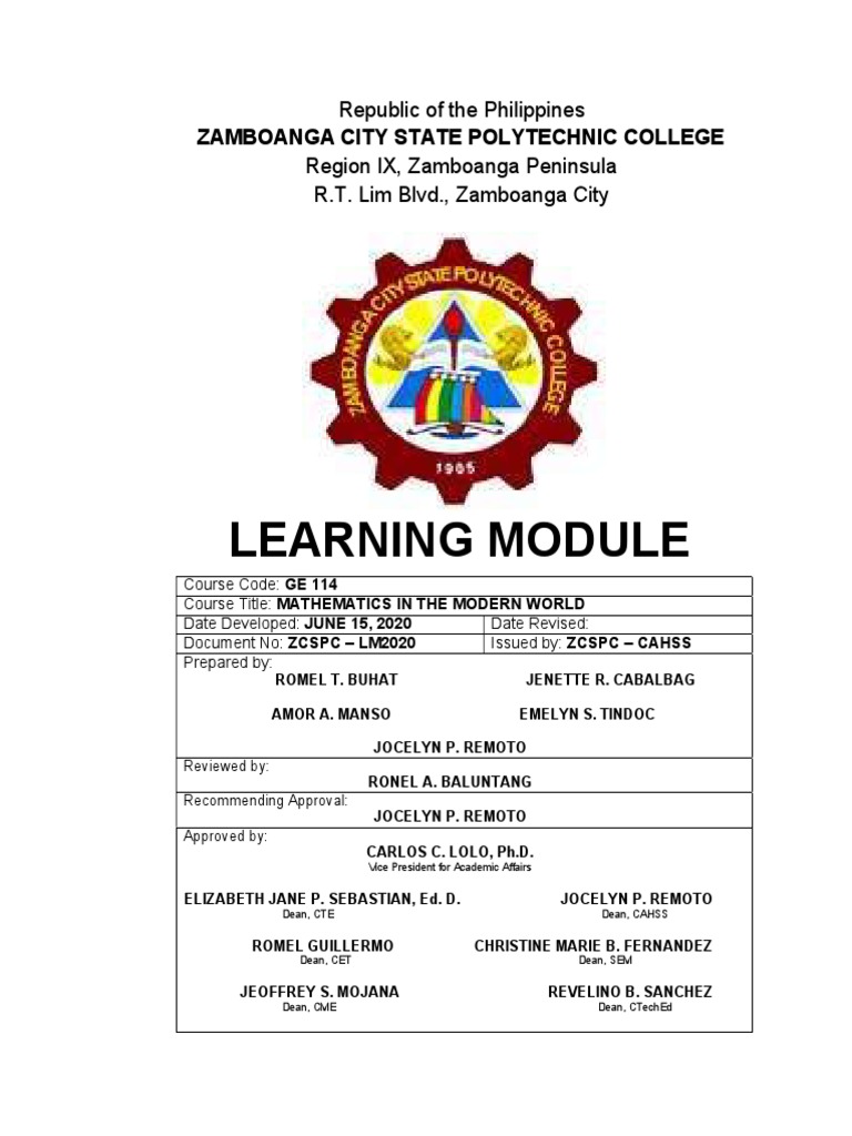 SEP - 09 - 2022 - 0120PM - GE 114 Module 1 Lessons 1 2 by Jocelyn P. Remoto - MWF | PDF ...