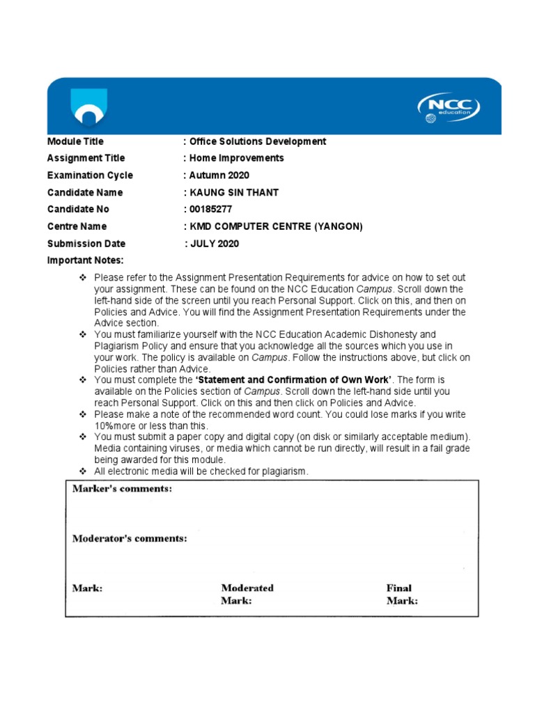 NCC KAUNGSINTHANT 00185277 OSD Assignment | PDF | World Wide Web ...