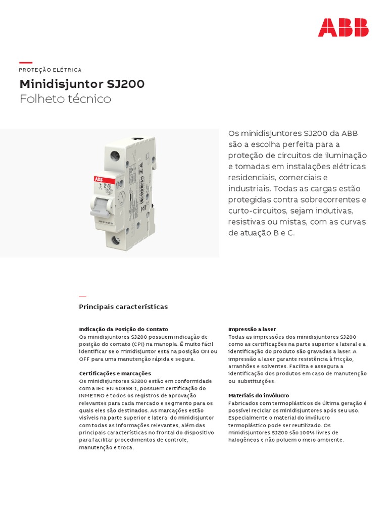 Catalogo Abb SJ200 | Download Free PDF | Engenharia Elétrica | Eletricidade