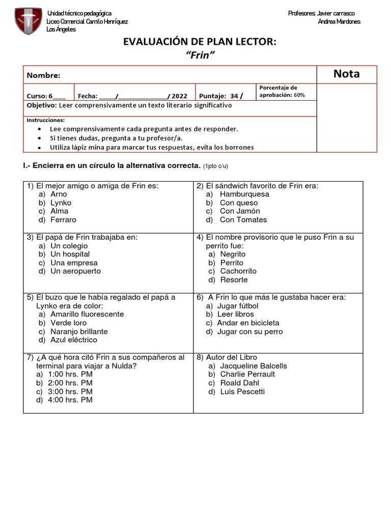 Prueba Frin | PDF