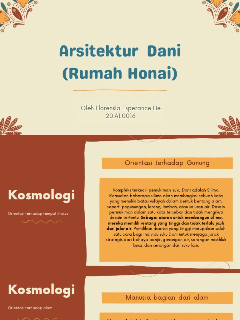 Arsitektur Dani (Rumah Honai) - Dikompresi | PDF