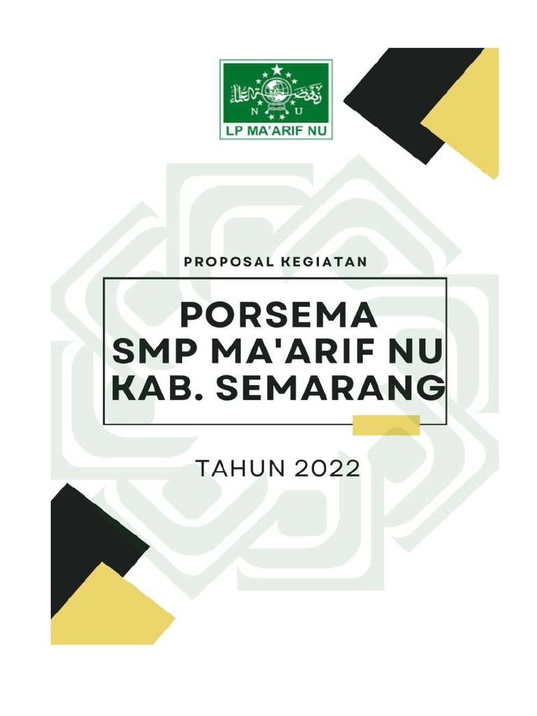 Proposal Kegiatan Dan Petunjuk Teknis Kegiatan Porsema - SMP - Kab. SMG ...