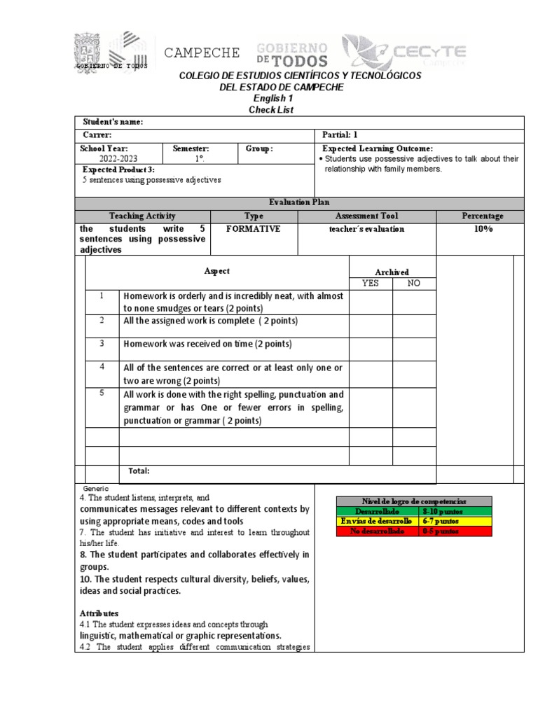 Instrumentos de Evaluación Ingles 1 p1 - 3-1 | PDF | Information ... Instrumentos de Evaluación Ingles 1 p1 - 3-1 | PDF | Information ...