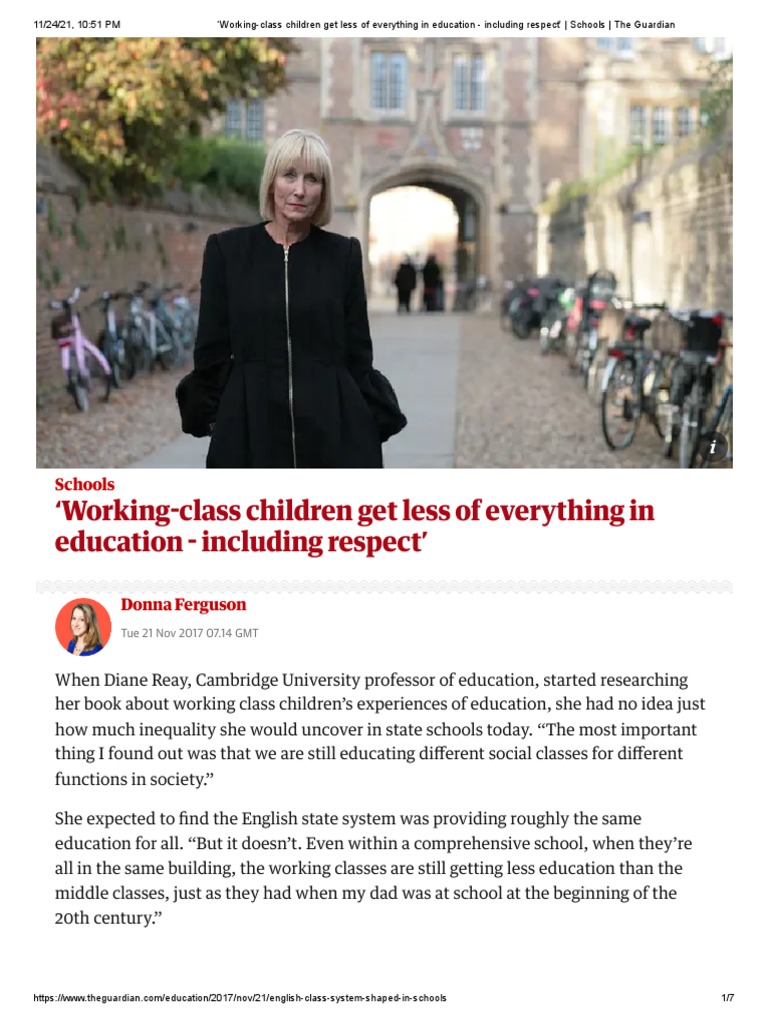 Inequality in Education for Working-Class Kids | PDF | Working Class ...
