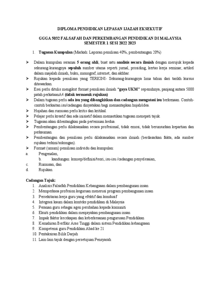 GGGA5032 Tugasan Kumpulan DPLI | PDF