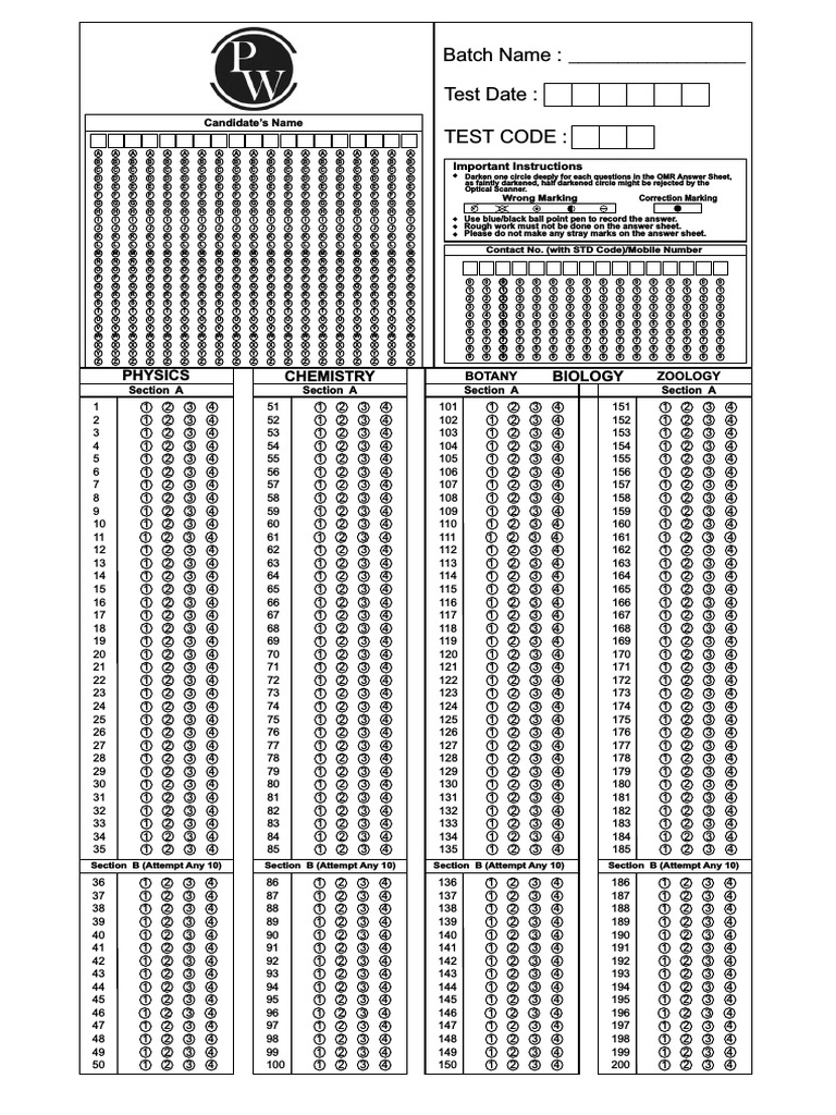 NEET OMR Sheet Instructions 2023 | PDF | Computing | Human–Computer ...