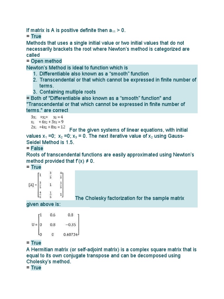 Numerical Methods-MIDTERM | PDF | Eigenvalues And Eigenvectors | Matrix (Mathematics)