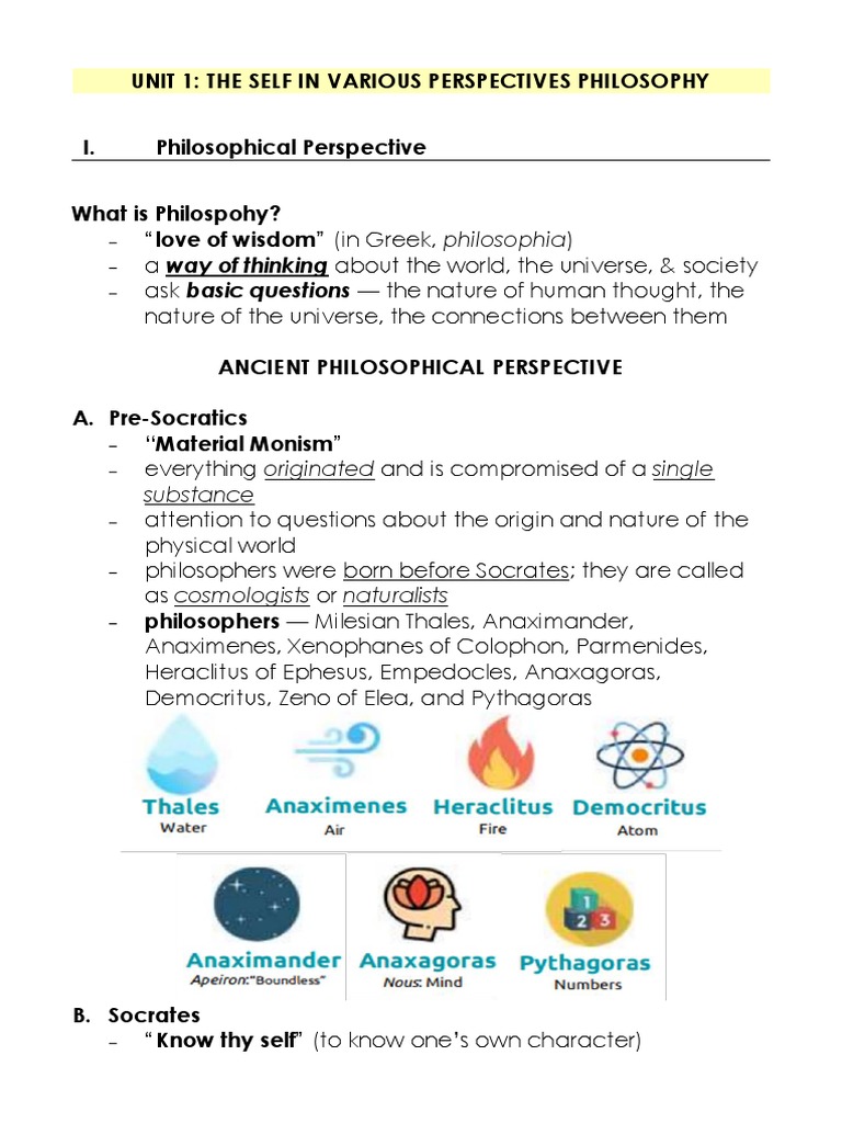 Understand The Self - Unit 1 | PDF | Happiness | Soul